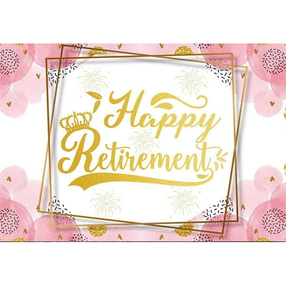 Rustic Wood Happy Retirement Backdrop Lights Photography Background ...