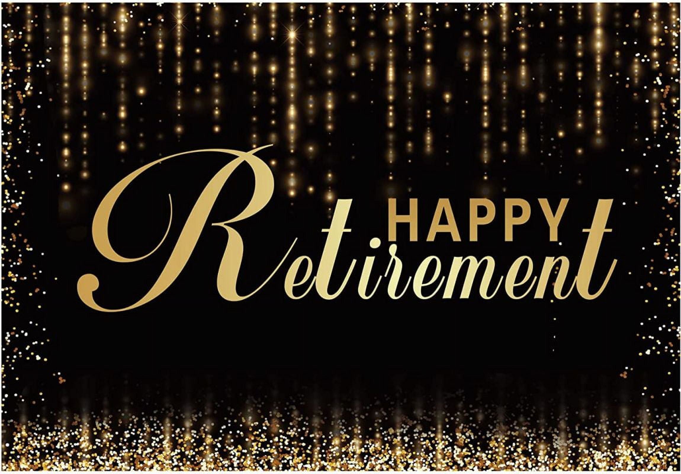 Rustic Wood Happy Retirement Backdrop Lights Photography Background ...