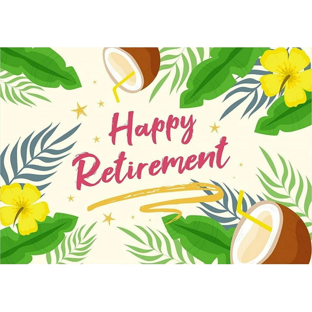 Rustic Wood Happy Retirement Backdrop Lights Photography Background ...