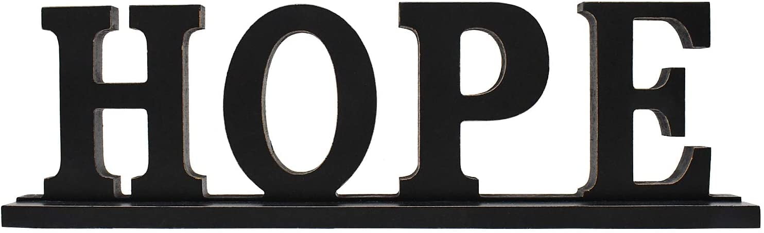 Rustic Wood Hope Sign for Home Decor, Decorative Wooden Cutout Word ...