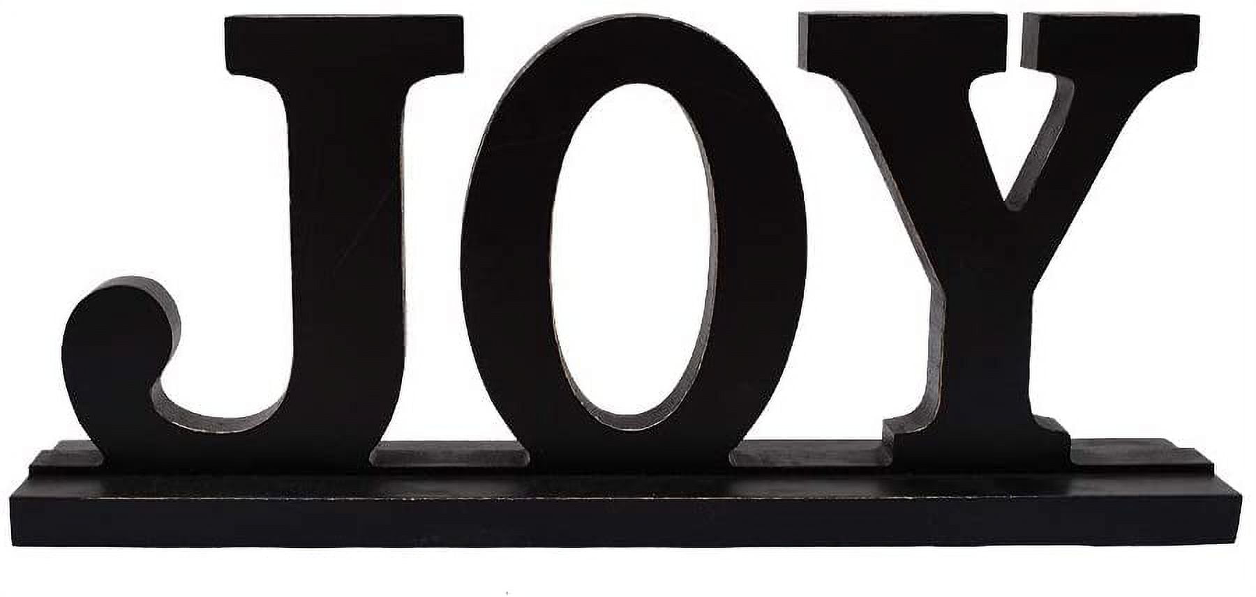 Rustic Wood Joy Sign for Home Decor, Decorative Wooden Cutout Word ...