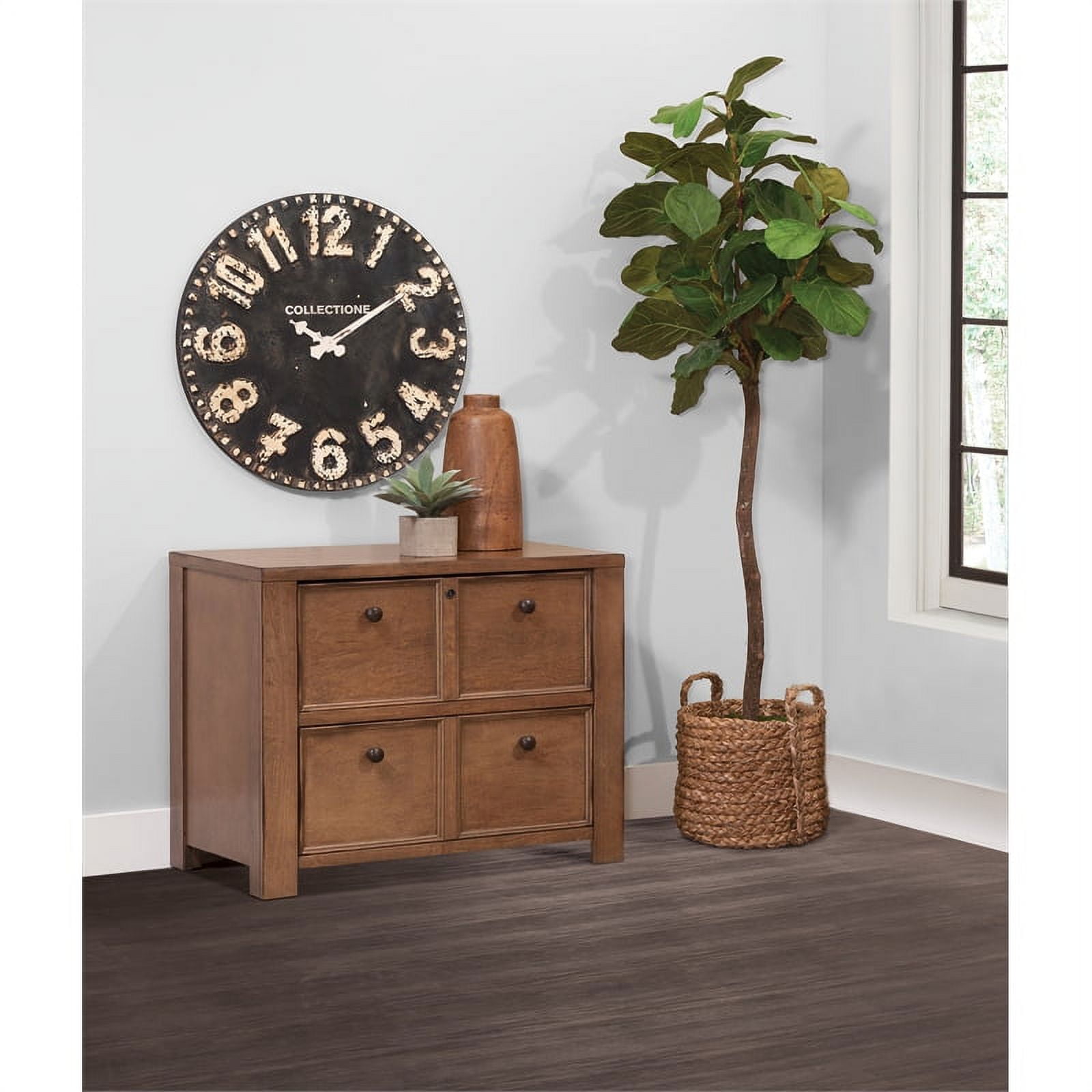 Rustic Wood Lateral File With Locking Legal Letter File Fully Assembled ...