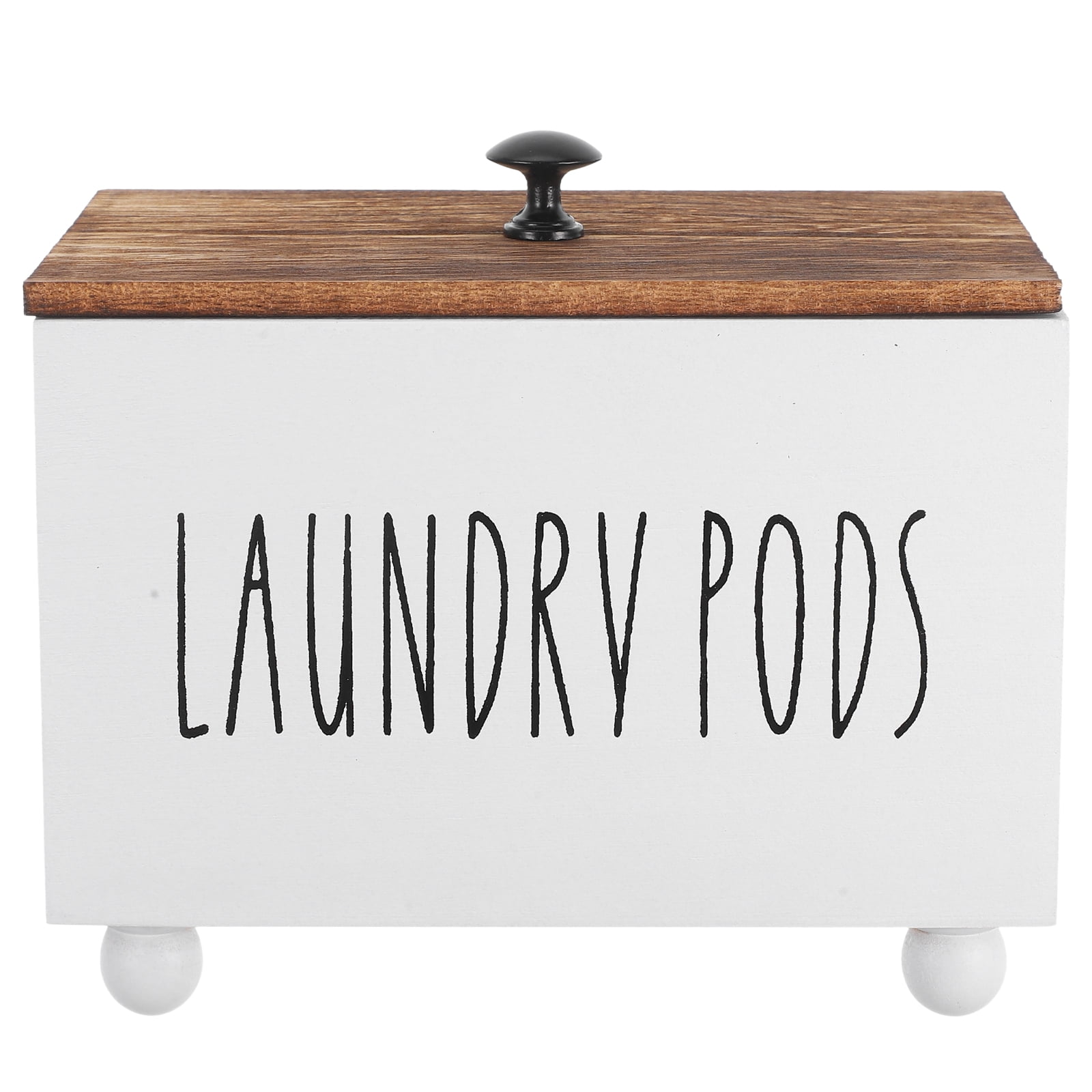 Rustic Wood Laundry Pod Container Laundry Room Organization and Storage ...