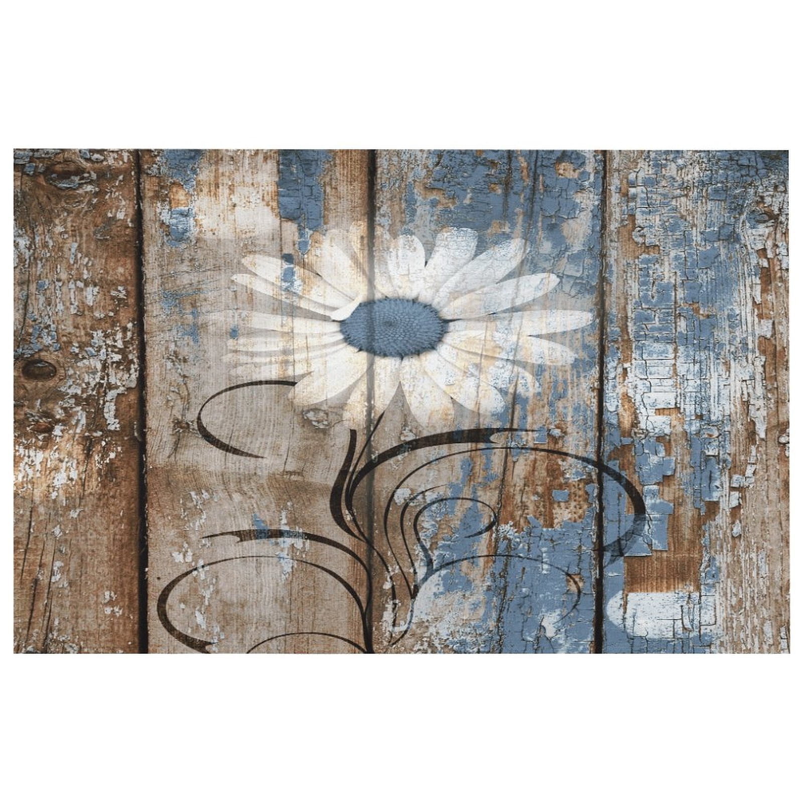 Rustic Wood Panel Flower Butterfly Daisy Adult Home Decor Bedroom ...