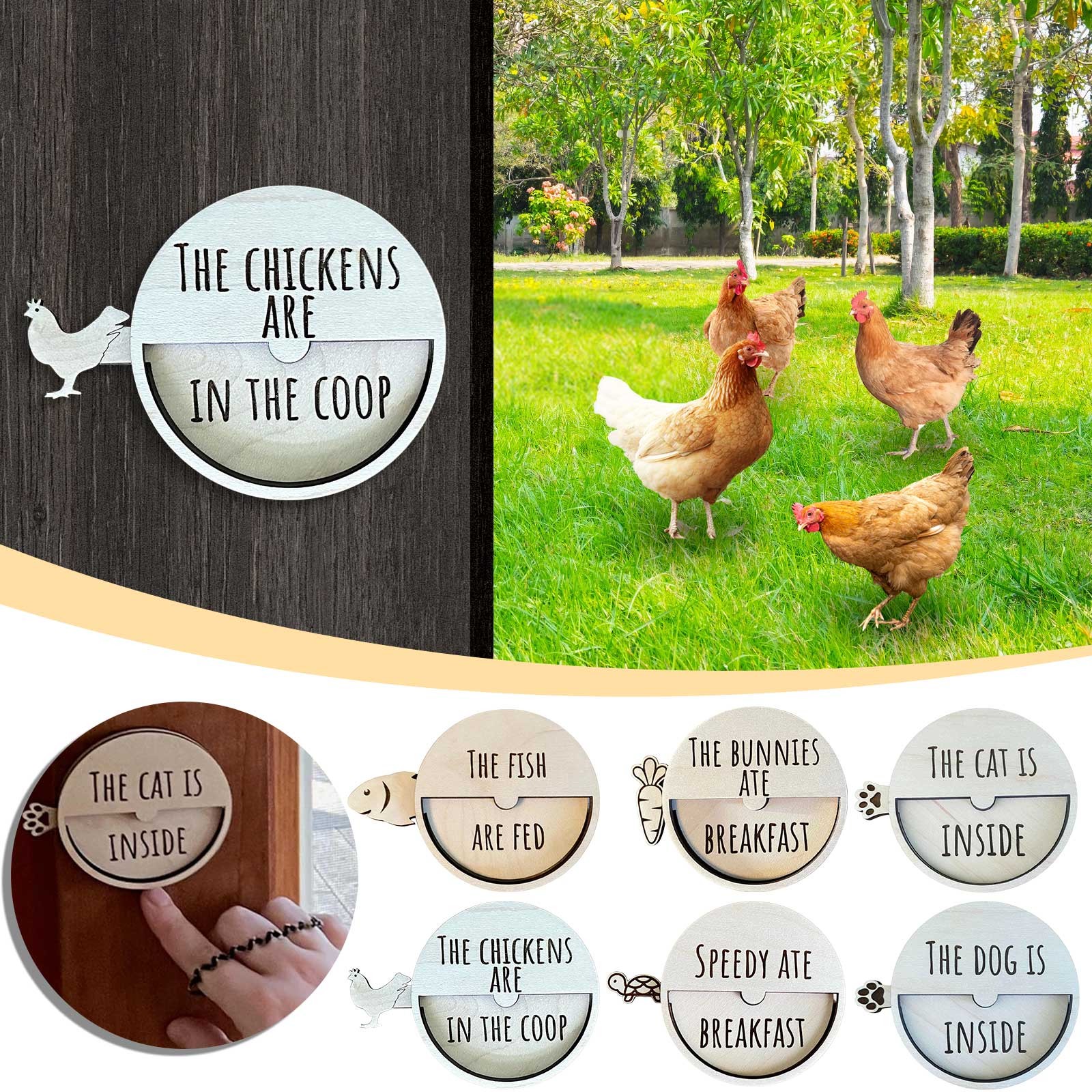 Cyber_Monday Deals! Rustic Wood Pet Status Tracker Magnet - Indoor ...