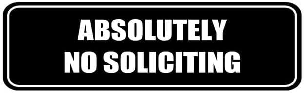 Rustic Wood Plaque Sign Absolutely No Soliciting Sign Inspirational ...