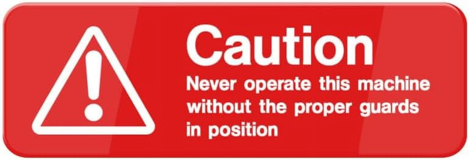 Rustic Wood Plaque Sign Caution Never Operate This Machine Without The ...