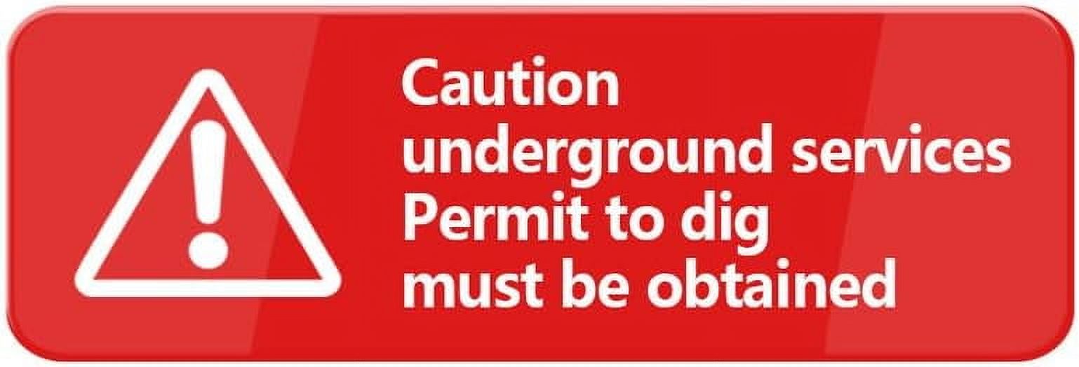 Rustic Wood Plaque Sign Caution Underground Services Permit To Dig Must ...