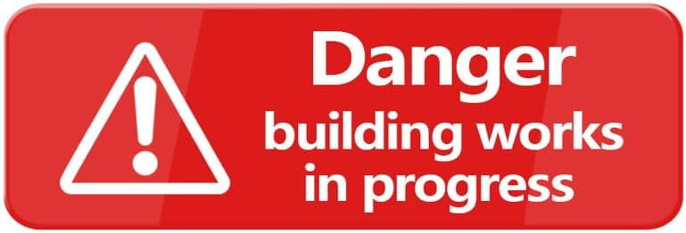 Rustic Wood Plaque Sign Danger Building Works In Progress Sign ...