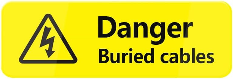 Rustic Wood Plaque Sign Danger Buried Cables Sign Inspirational Wooden ...