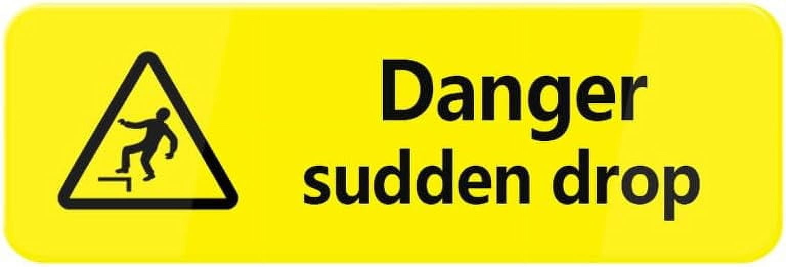 Rustic Wood Plaque Sign Danger Sudden Drop Sign Inspirational Wooden ...