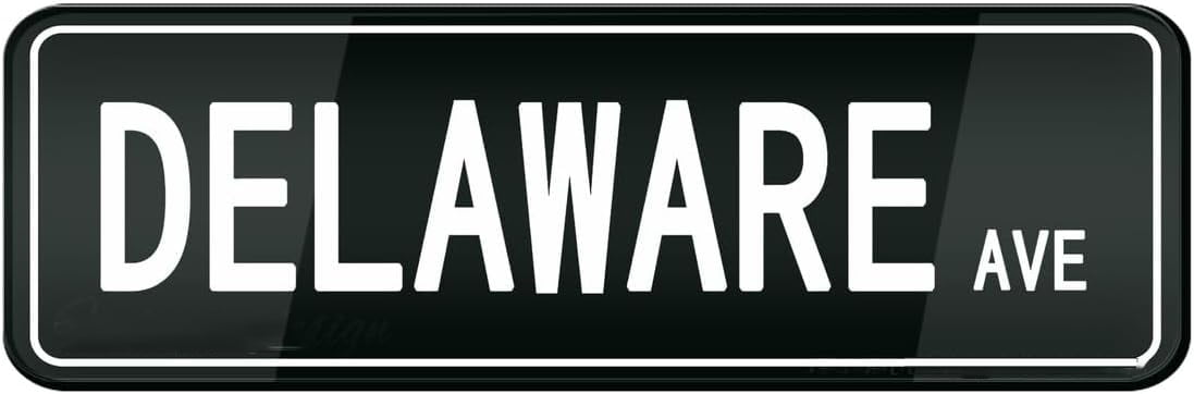 Rustic Wood Plaque Sign Delaware Ave Sign Inspirational Wooden Signs ...