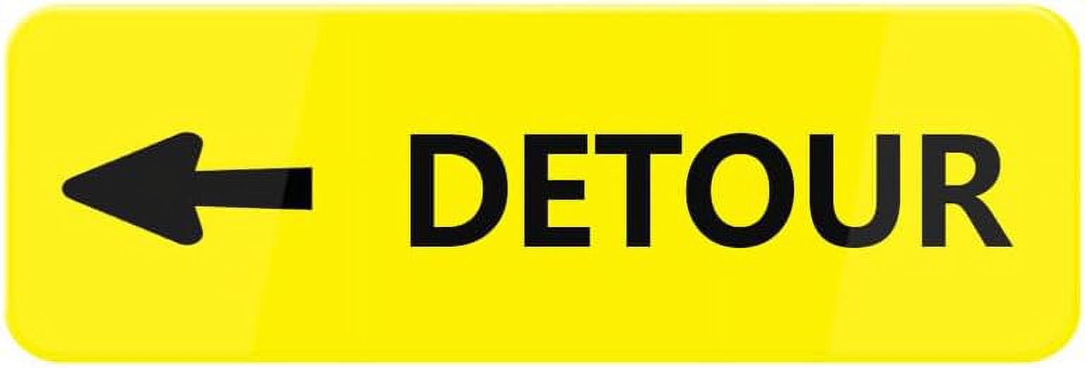 Rustic Wood Plaque Sign Detour Arrow Left Sign Inspirational Wooden ...