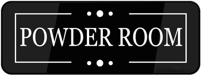 Rustic Wood Plaque Sign Door Labels Powder Room Rounded Corners ...