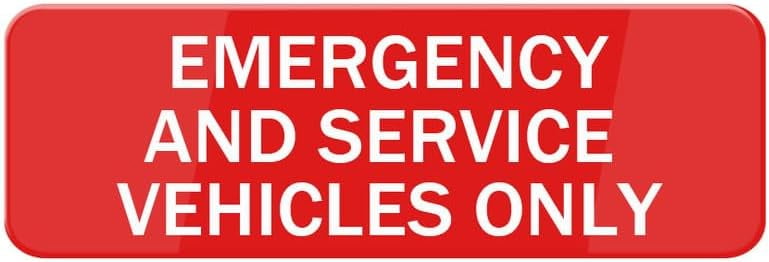 Rustic Wood Plaque Sign Emergency And Service Vehicles Only Sign ...
