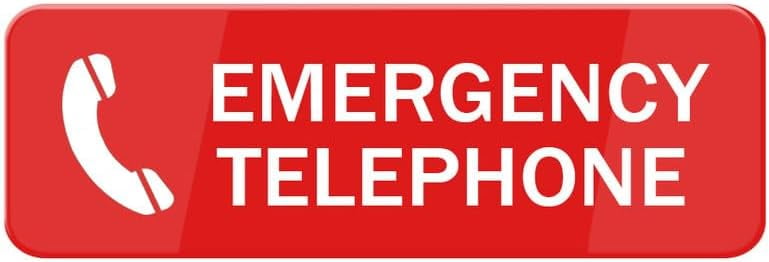 Rustic Wood Plaque Sign Emergency Telephone Sign Inspirational Wooden ...