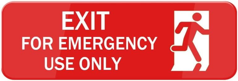 Rustic Wood Plaque Sign Exit for Emergency Use Only Sign Inspirational ...