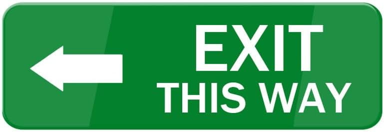 Rustic Wood Plaque Sign Exit This Way Sign Inspirational Wooden Signs ...