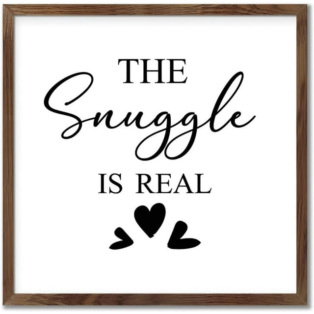 Rustic Wood Plaque Sign Farmhouse Decor The Snuggle Is Real Wood Sign ...