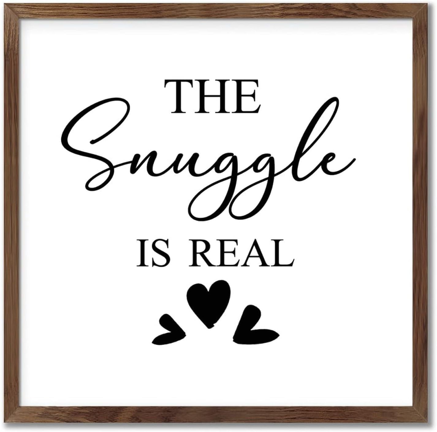 Rustic Wood Plaque Sign Farmhouse Decor The Snuggle Is Real Wood Sign ...