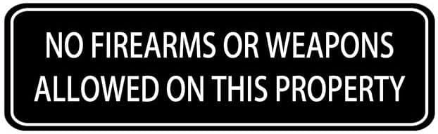 Rustic Wood Plaque Sign No Firearms Or Weapons Allowed On This Property ...