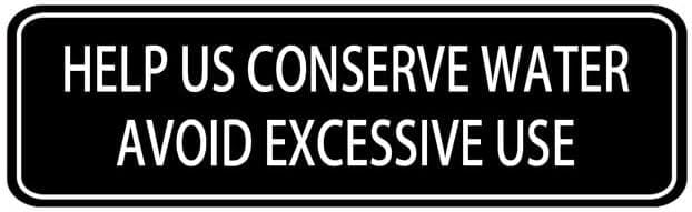 Rustic Wood Plaque Sign Help Us Conserve Water Avoid Excessive Use ...