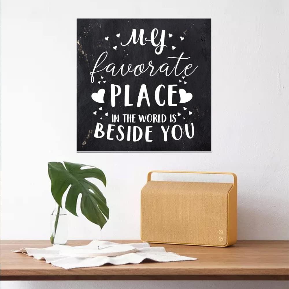 Rustic Wood Plaque Sign Home Sign My Favorite Place In The World Is ...