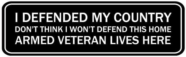 Rustic Wood Plaque Sign I Defended My Country Don'T Think I Won'T ...