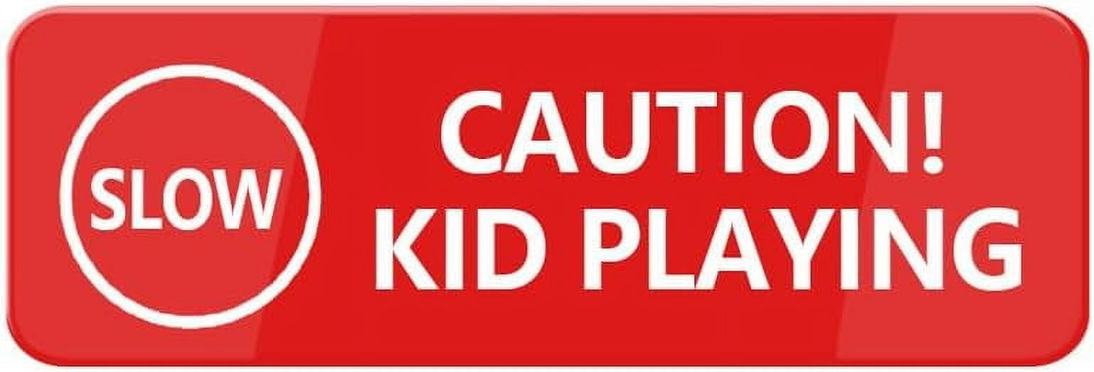 Rustic Wood Plaque Sign Kid Playing Caution Sign Inspirational Wooden ...