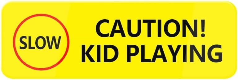 Rustic Wood Plaque Sign Kid Playing Caution Sign Inspirational Wooden ...