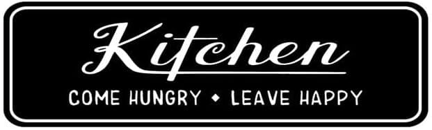Rustic Wood Plaque Sign Kitchen Family Name Come Hungry Leave Happy ...