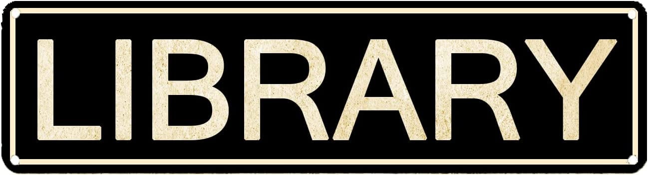 Rustic Wood Plaque Sign Library Street Sign Inspirational Wooden Signs ...