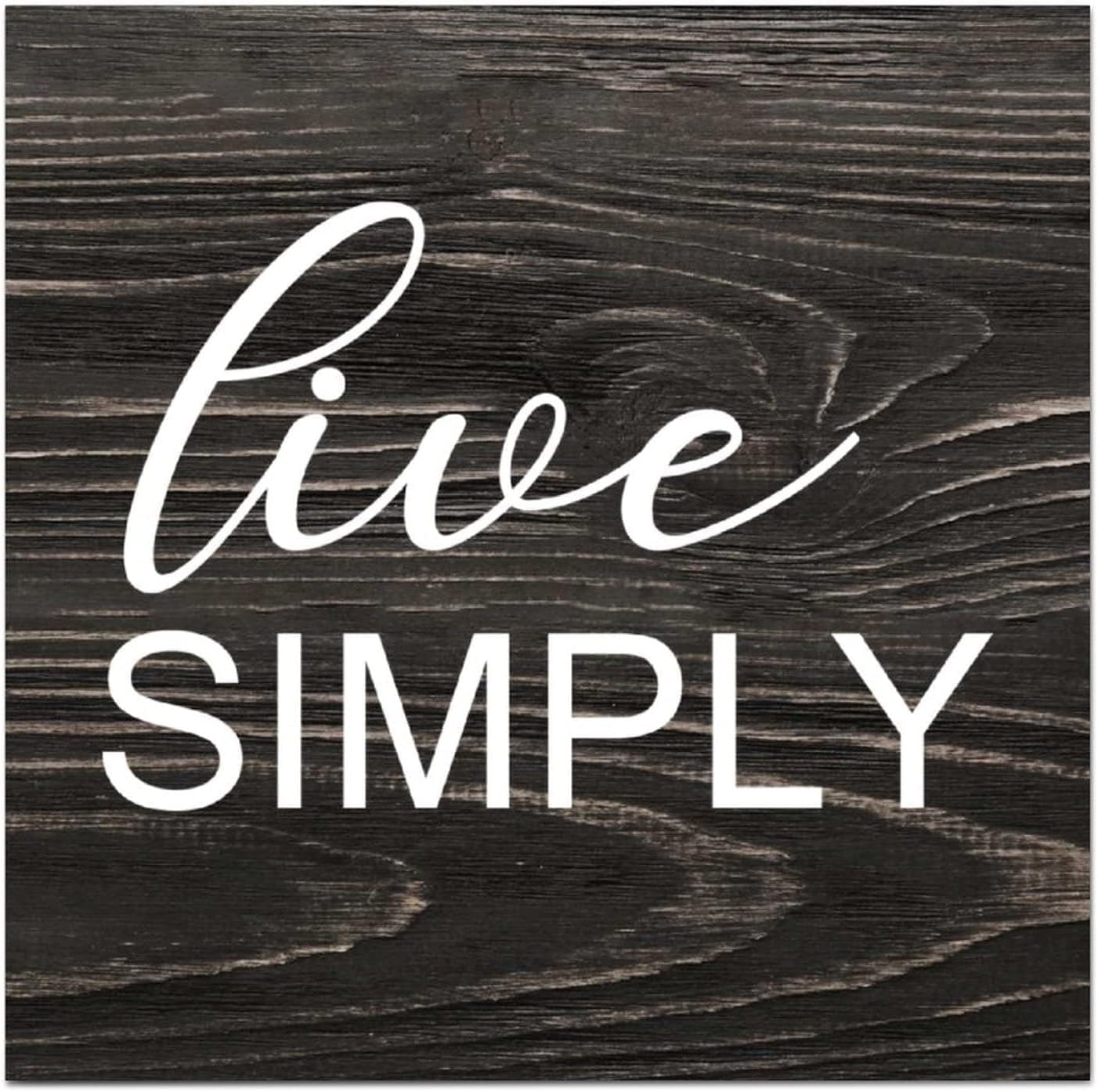 Rustic Wood Plaque Sign Live Simply Wall Art Decor Wall Hanging Sign ...