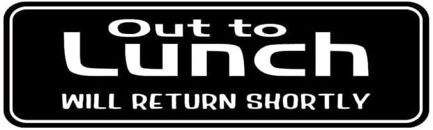 Rustic Wood Plaque Sign Out To Lunch Will Return Shortly Office ...