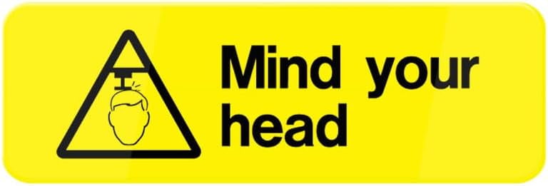 Rustic Wood Plaque Sign Mind Your Head Sign Inspirational Wooden Signs ...