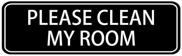 Rustic Wood Plaque Sign Please Clean My Room Sign Inspirational Wooden ...