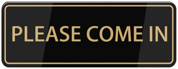 Rustic Wood Plaque Sign Please Come In Sign Inspirational Wooden Signs ...