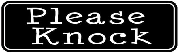 Rustic Wood Plaque Sign Please Knock Office Sign Inspirational Wooden ...