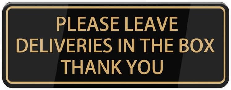 Rustic Wood Plaque Sign Please Leave Deliveries In The Box Thank You ...