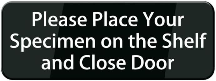 Rustic Wood Plaque Sign Please Place Your Specimen On The Shelf And ...