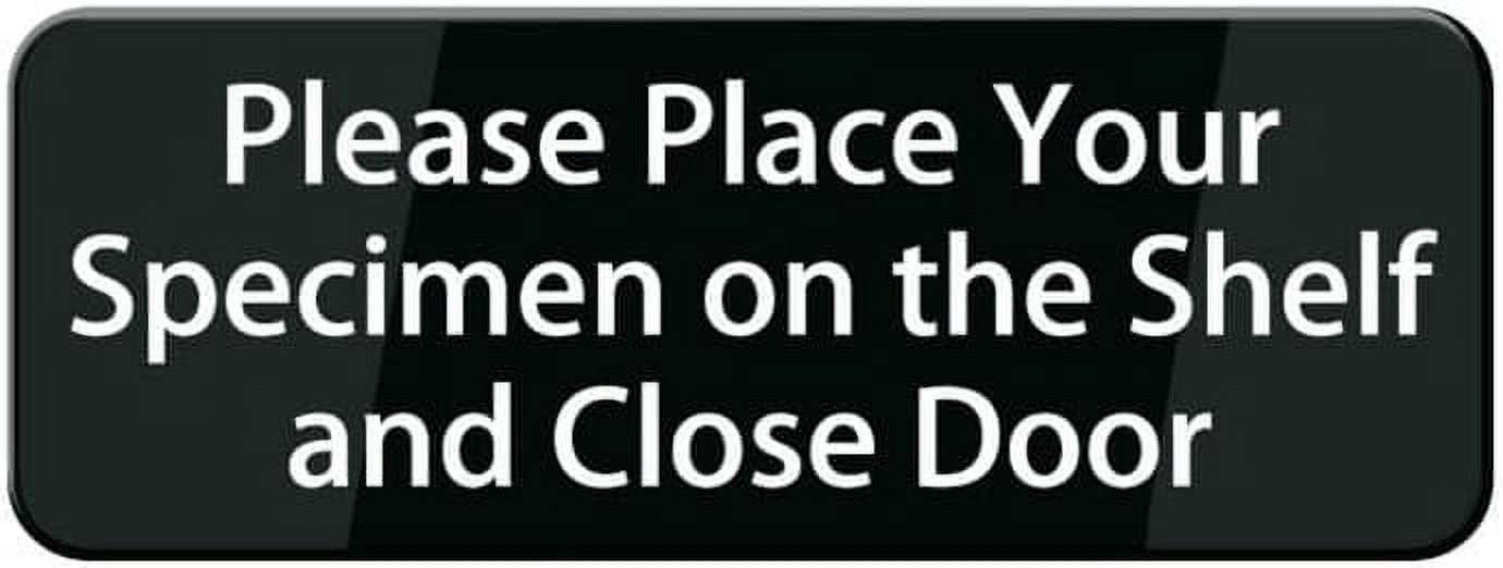 Rustic Wood Plaque Sign Please Place Your Specimen On The Shelf And ...