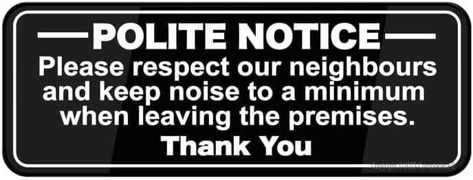 Rustic Wood Plaque Sign Please Respect Our Neighbours And Keep Noise To ...