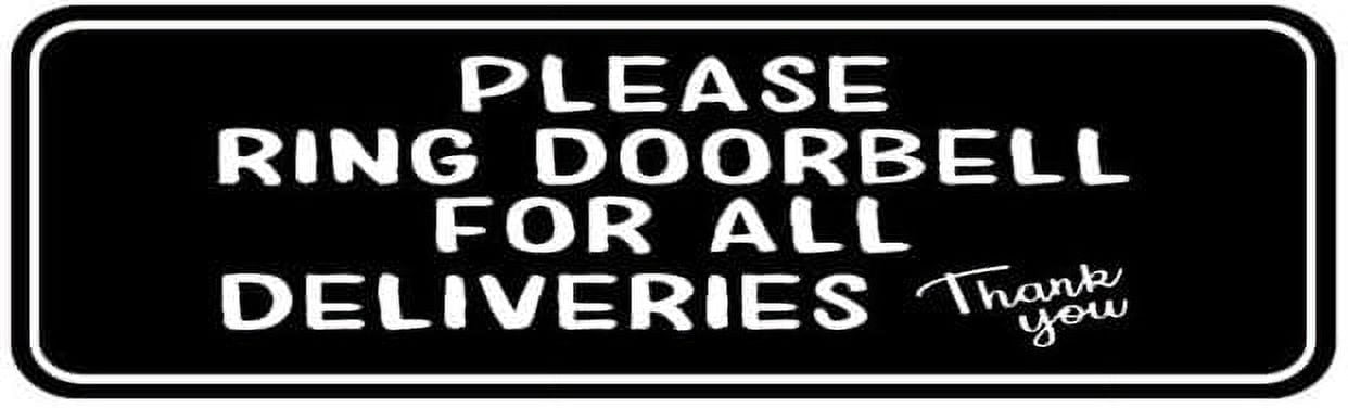 Rustic Wood Plaque Sign Please Ring Doorbell for All Deliveries ...