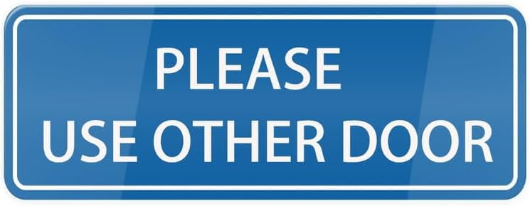 Rustic Wood Plaque Sign Please Use Other Door Main Official Sign ...