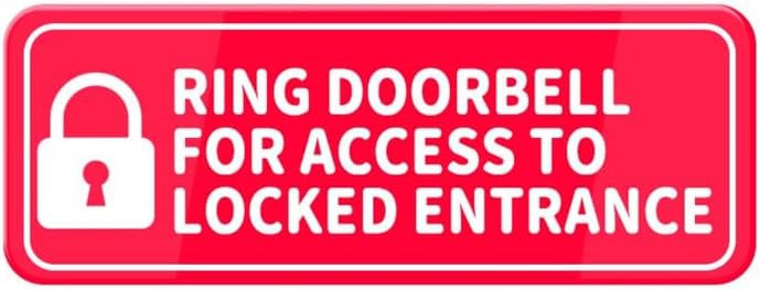 Rustic Wood Plaque Sign Ring Doorbell for Access To Locked Entrance ...