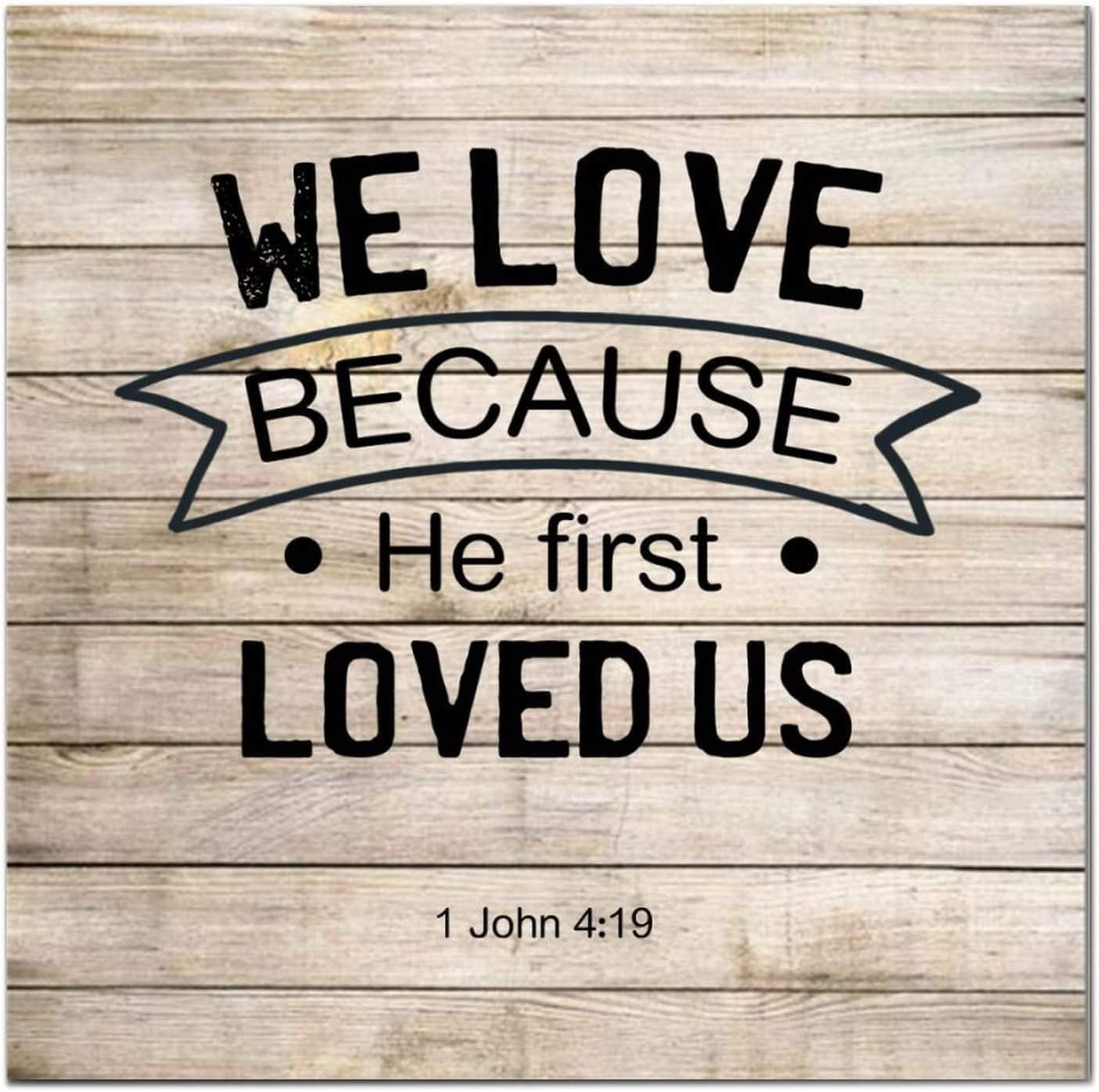 Rustic Wood Plaque Sign Rustic Wooden Sign Plaque With Quote We Love ...