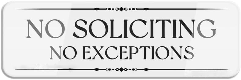 Rustic Wood Plaque Sign No Soliciting No Exceptions Sign Inspirational ...
