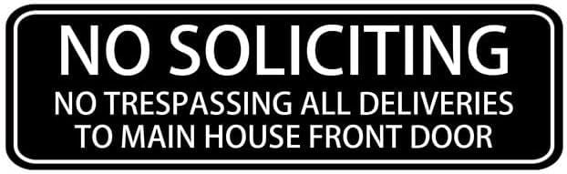 Rustic Wood Plaque Sign No Soliciting No Trespassing All Deliveries ...
