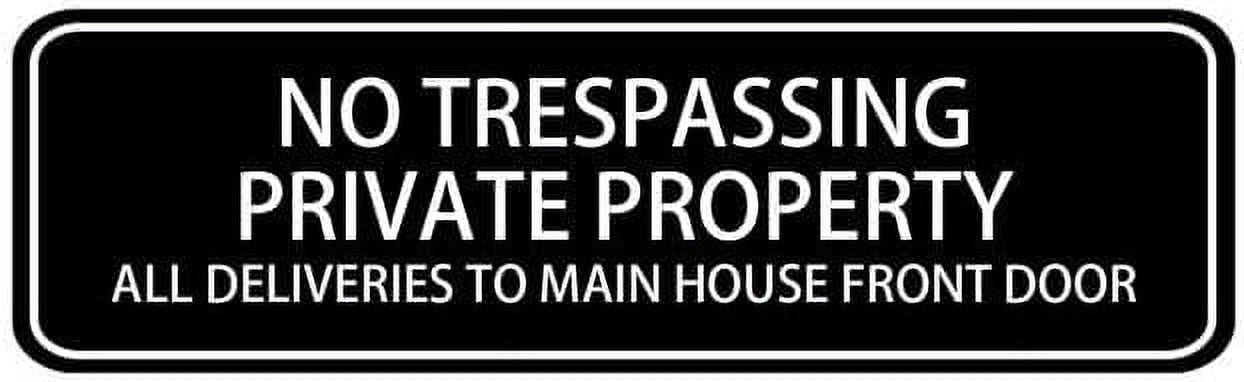 Rustic Wood Plaque Sign No Trespassing Private Property All Deliveries ...