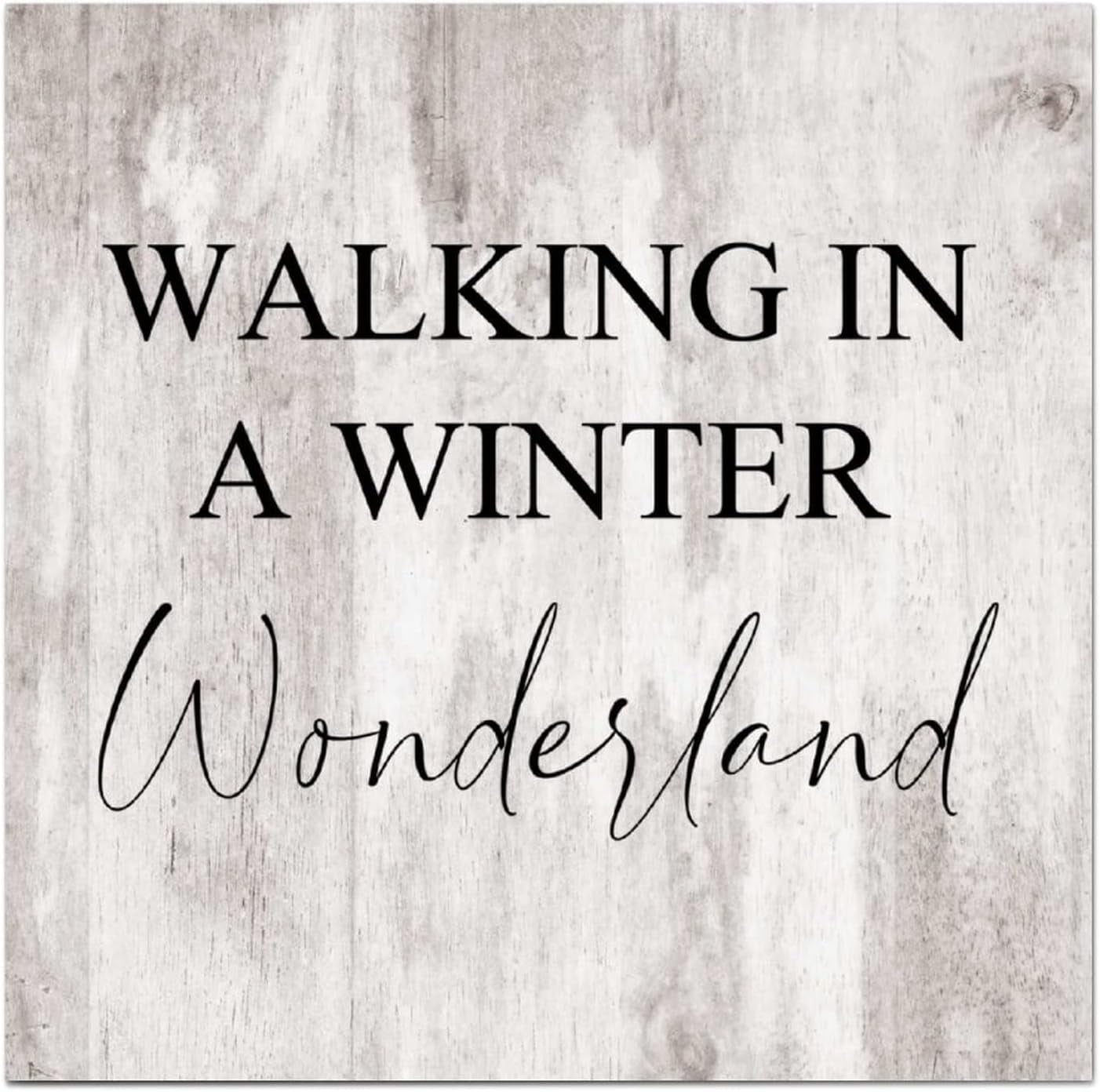Rustic Wood Plaque Sign Walking In A Winter Wonderland Wall Art Decor ...